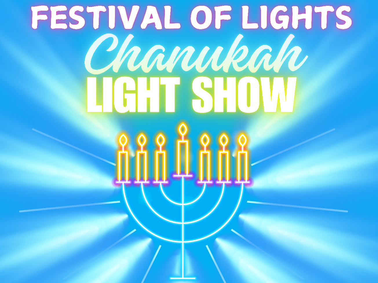 Chanukah Light Show - Kaplen JCC on the Palisades